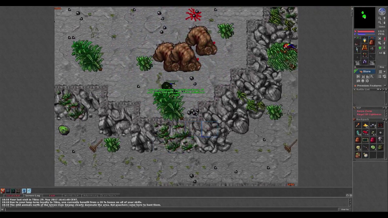 tibia elder druid where to task? Behemoths liberty bay 130+ - YouTube