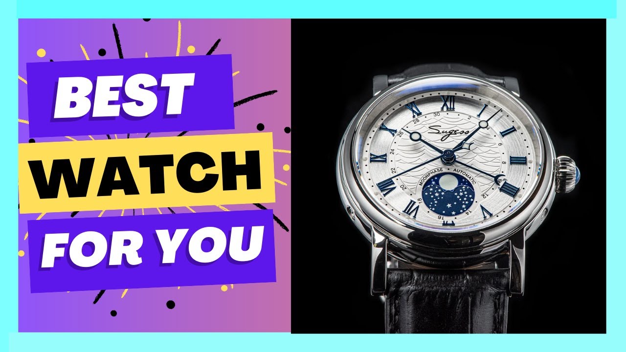 Sugess Watches for Men Automatic Mechanical Watch Moonphase - YouTube