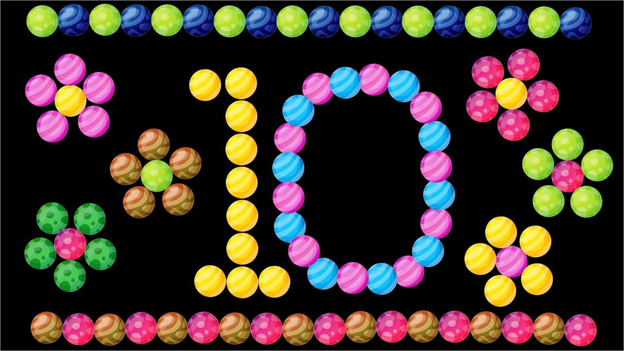 Learn Numbers 1 to 10 | Color Ball Counting Fun | colors balls ...