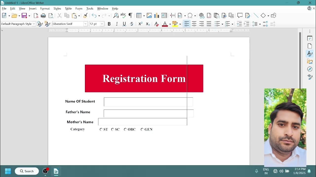 LibreOffice me form kaise banaye - YouTube