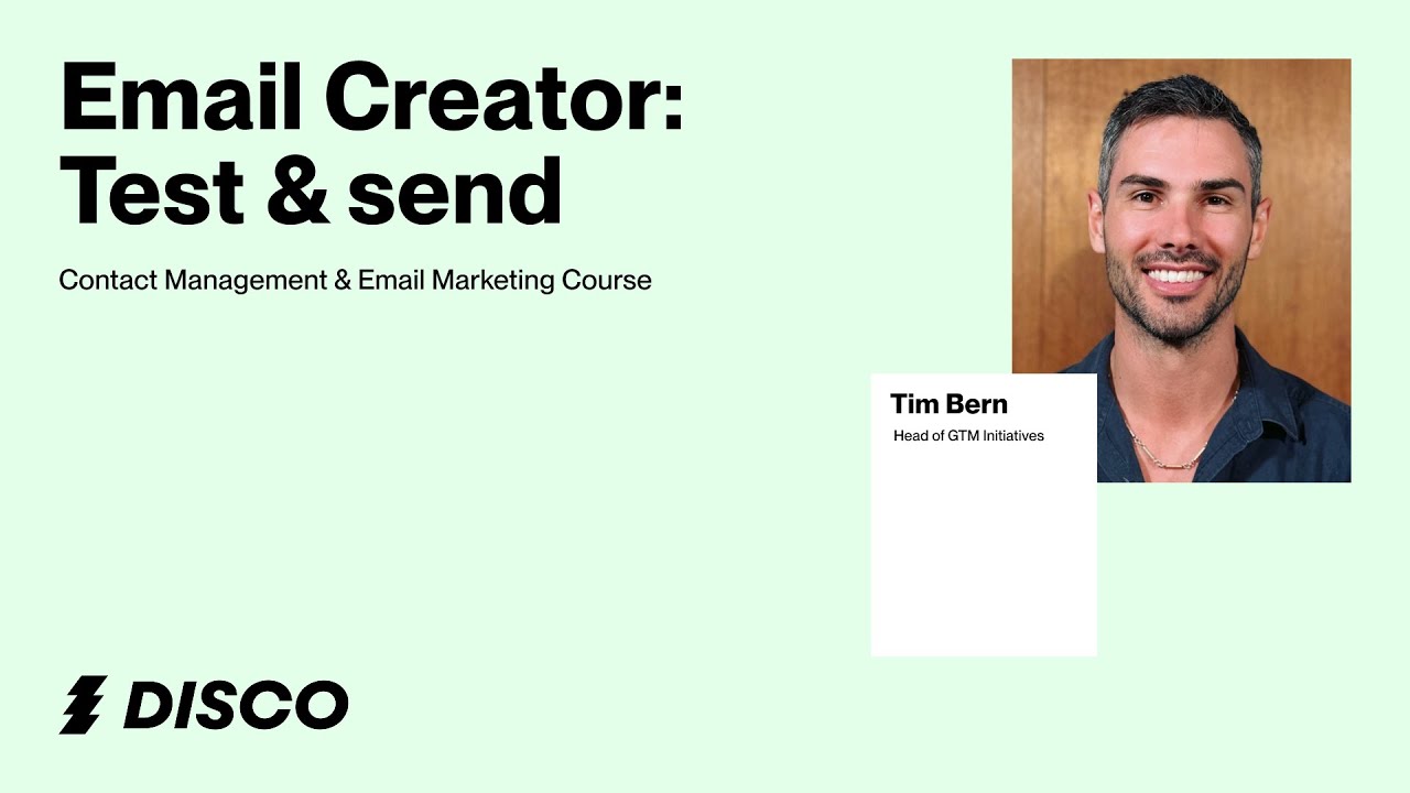 Email Campaign Test & Send - YouTube