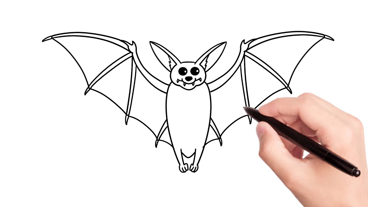 How to Draw a BAT Easy and Simple - YouTube