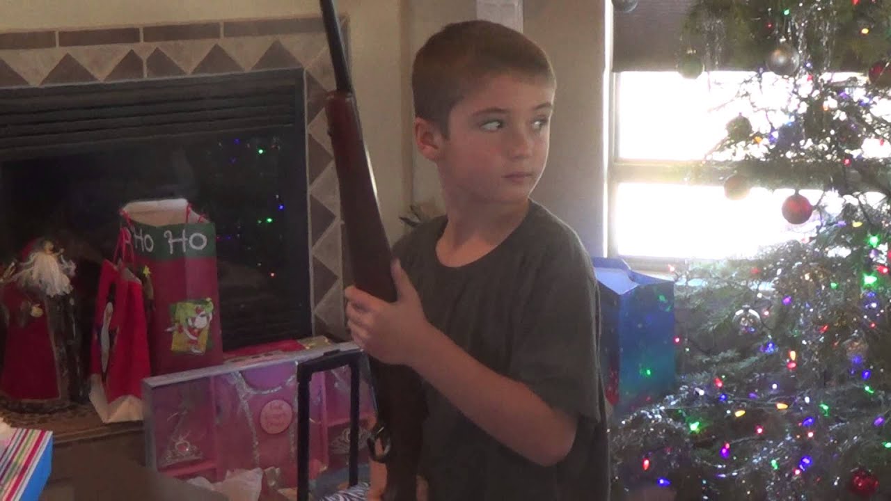 Dylan getting a rifle and a hunt for Christmas 2013 - YouTube