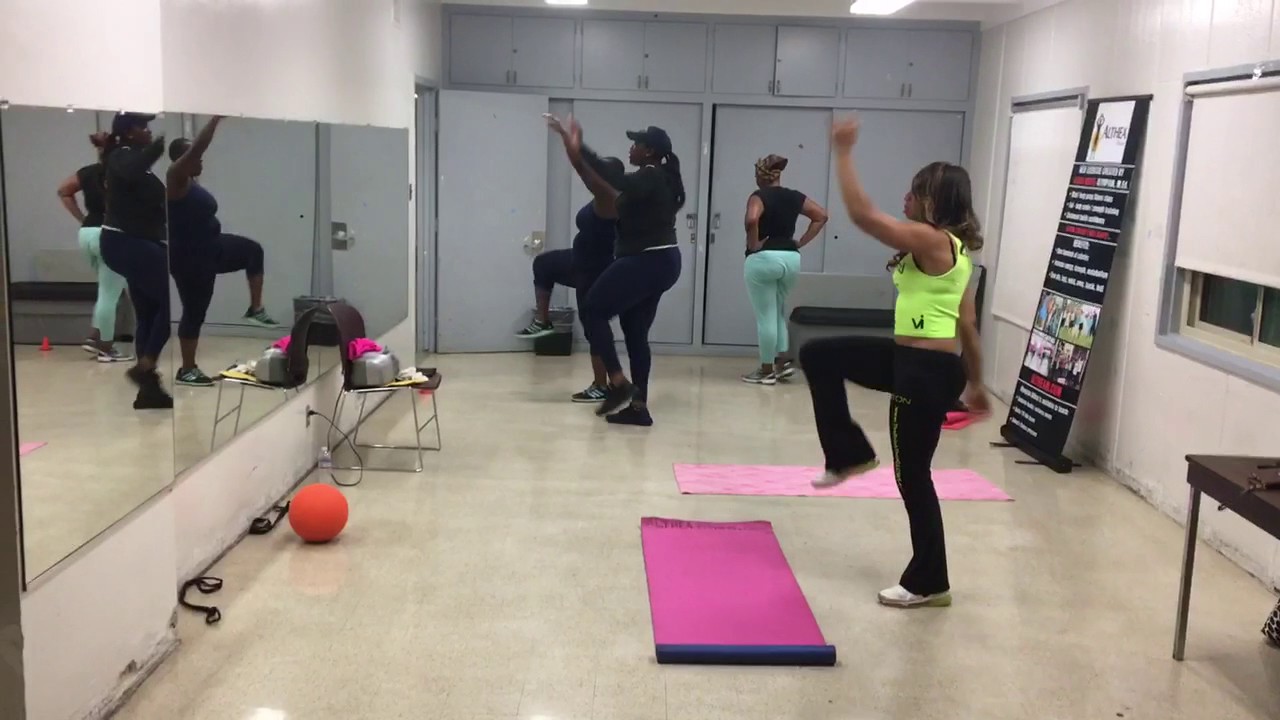 Olympian Althea Moses Fitness Class - YouTube