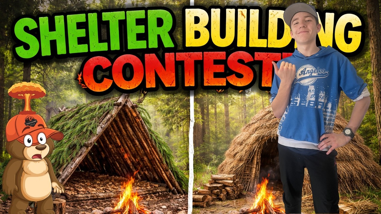 Stick Shelter Challenge! (Who Built the Best One?) - YouTube