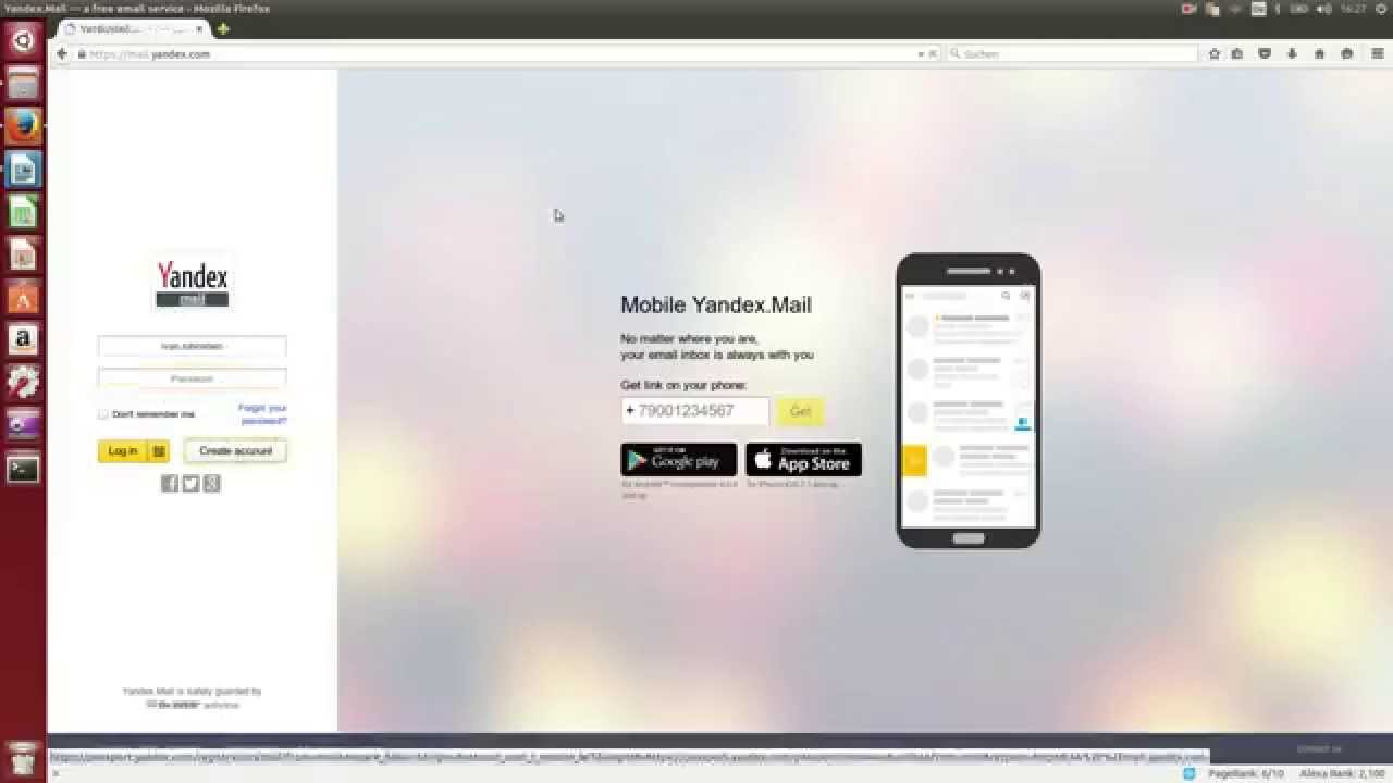 Yandex Mail Account erstellen anmelden - YouTube