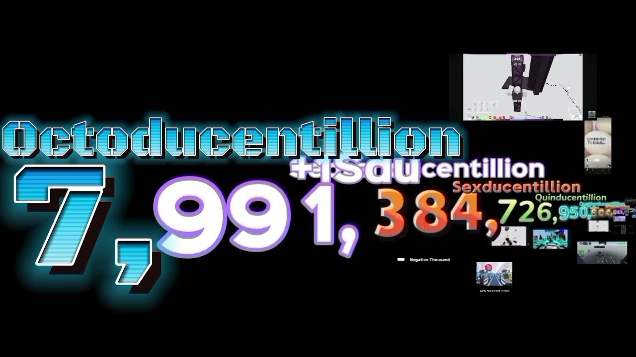 Numbers 1 to 1 Deciducentillion (210/300) Trucentillion - YouTube