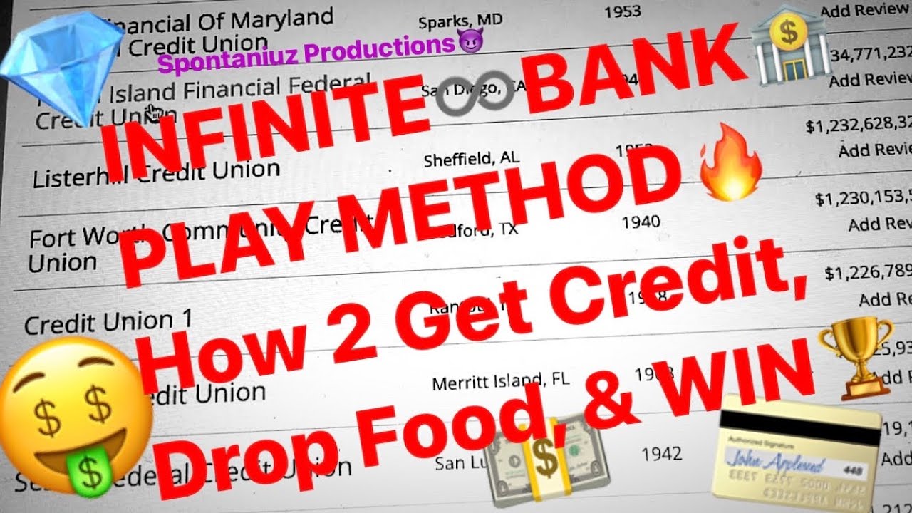 INFINITE ♾ CREDIT UNION METHOD 💳 How U can open up BANK 🏦 PLAYS‼️ Get ...
