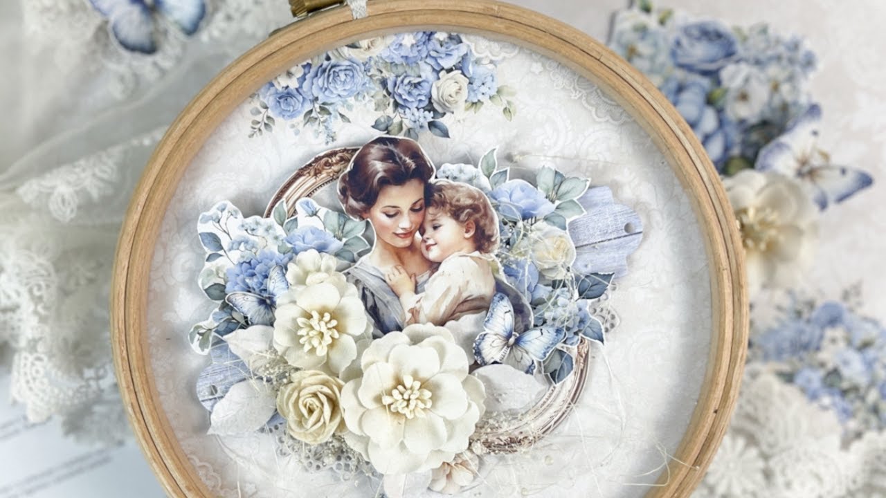 Dekoracja na tamborku LIVE - Ramko tamborek - ramka scrapbooking ...