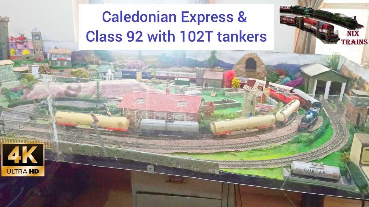 Caledonian Express & Class 92 with 102T tankers - YouTube