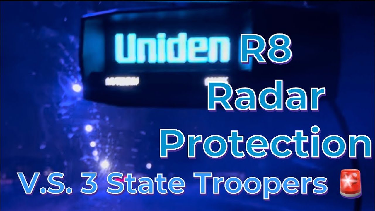 Uniden R8 Radar Detector vs 3 State Troopers , Ka Band Radar Early ...
