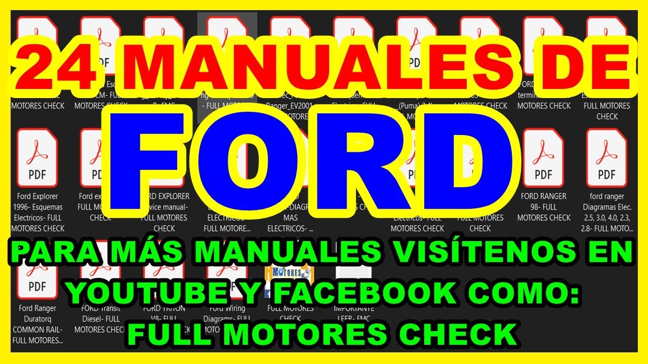 24 MANUALES DE FORD (ENSEÑO COMO DESCARGAR) - YouTube