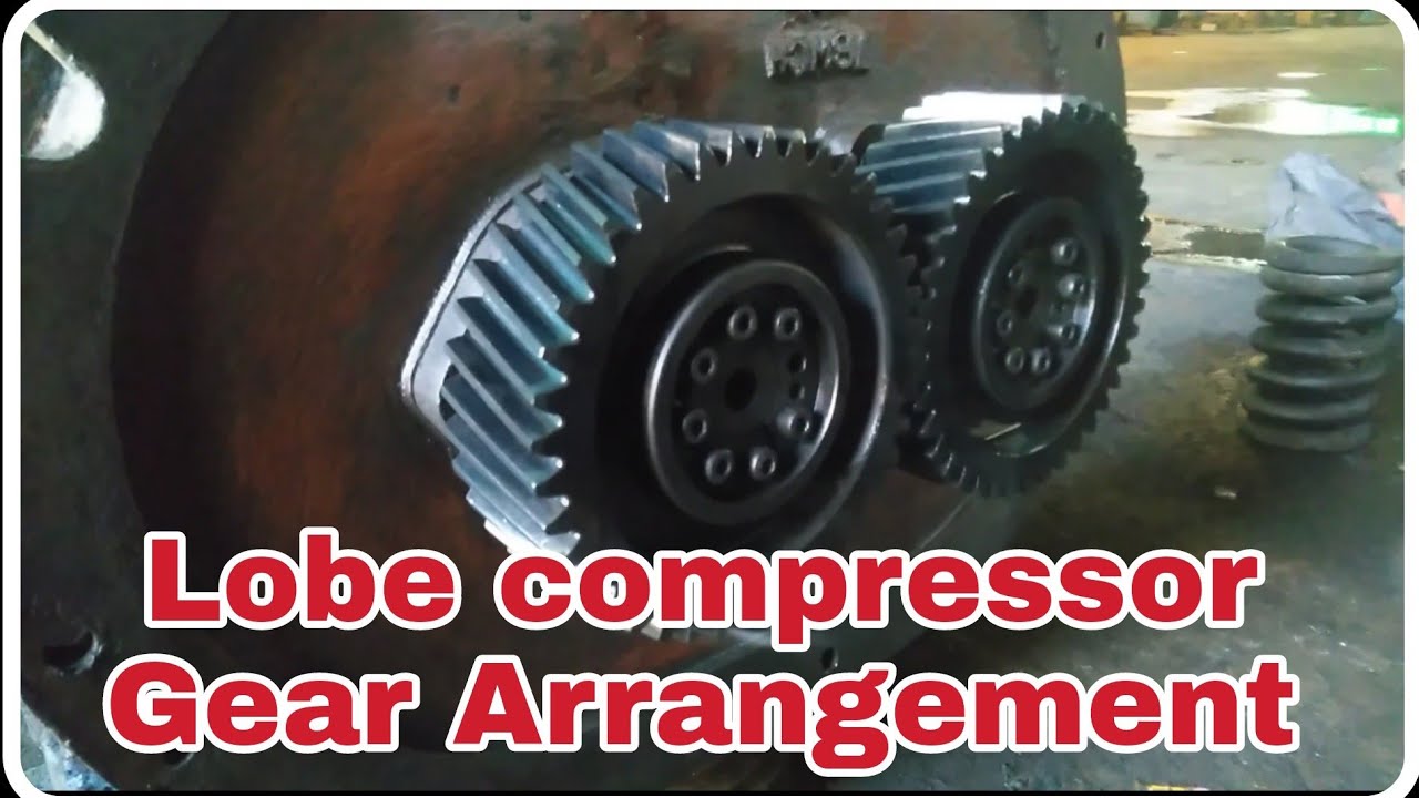 Lobe Compressor Gear Arrangement | Lobe Compressor Maintenance - YouTube