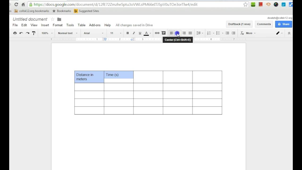 How to Make a Data Table In Google Docs - YouTube