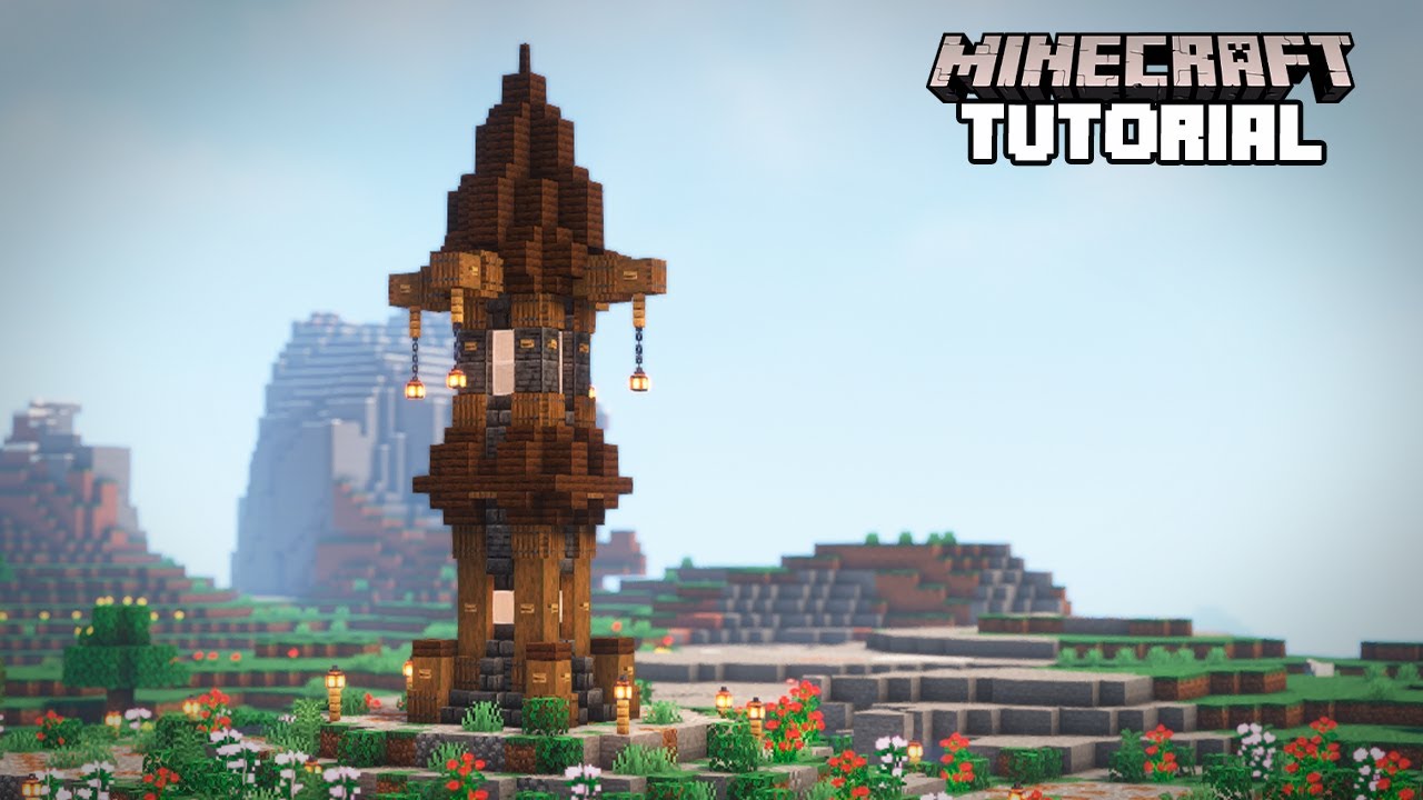 COMO CONSTRUIR UMA TORRE MEDIEVAL - Minecraft Tutorial - YouTube
