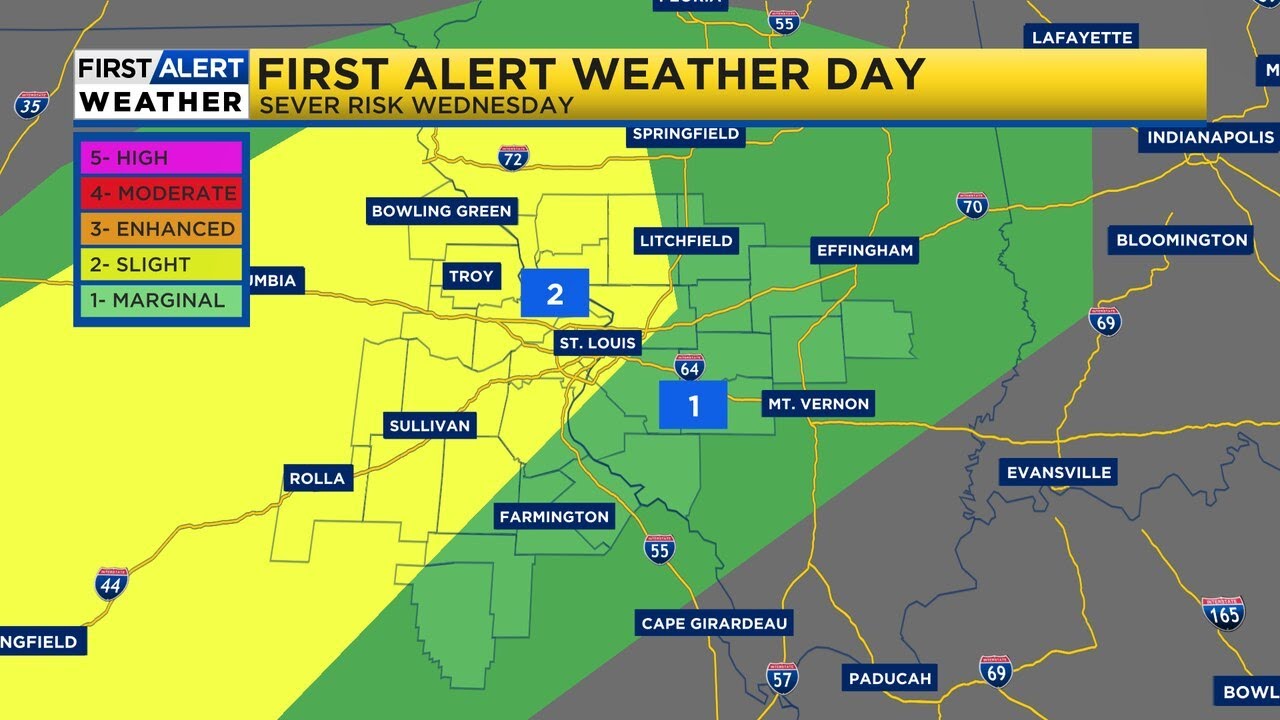 First Alert Weather Day Wednesday For A Severe Threat - YouTube