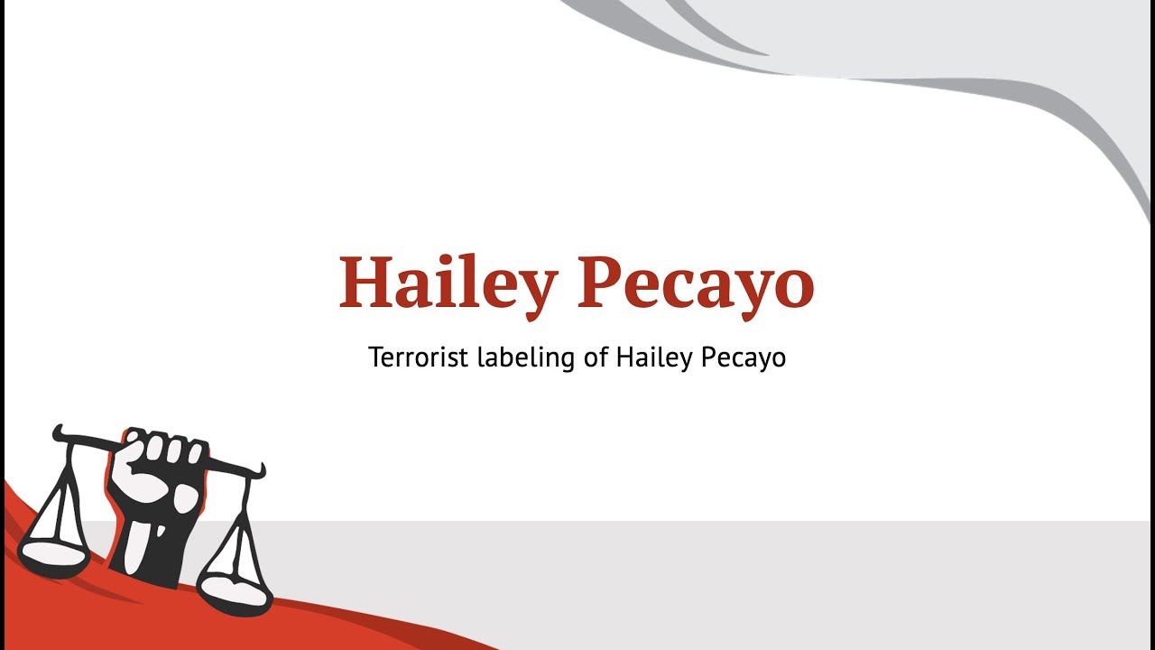 Hailey Pecayo, Testimony on terrorist labeling - May 18, 2024 - YouTube