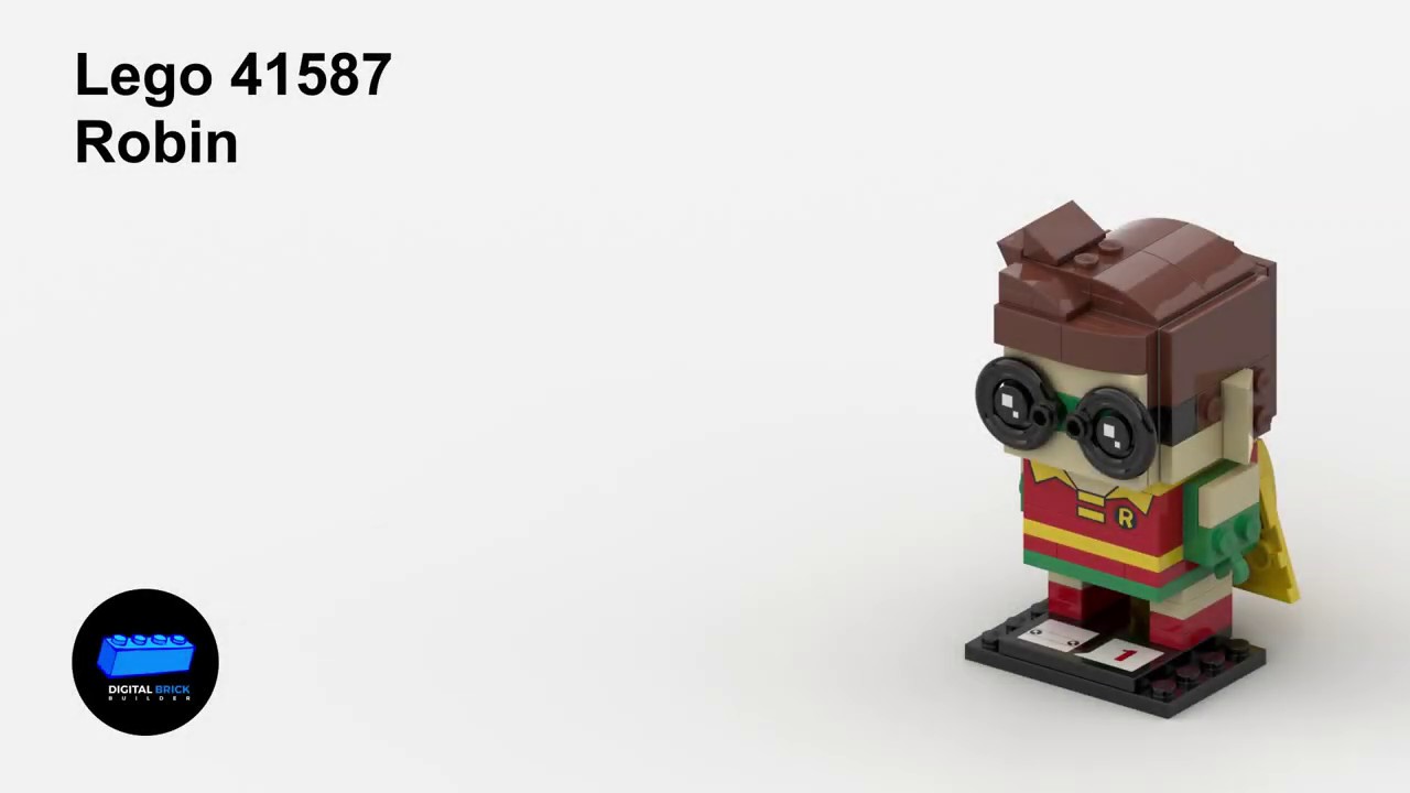 Lego Brickheadz 41587 Robin - Digital Speed Build - YouTube