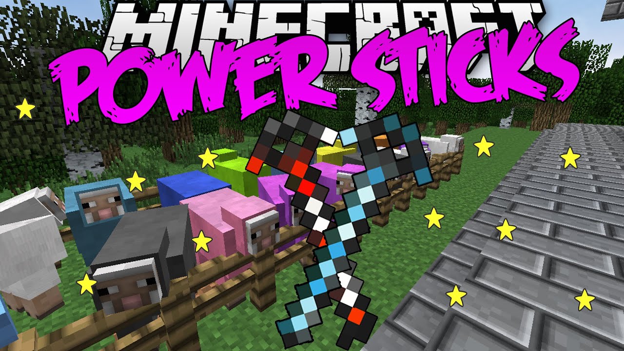 Minecraft Mod | Power Sticks "EXPLODE PIGS!" | 1.7.10 - YouTube