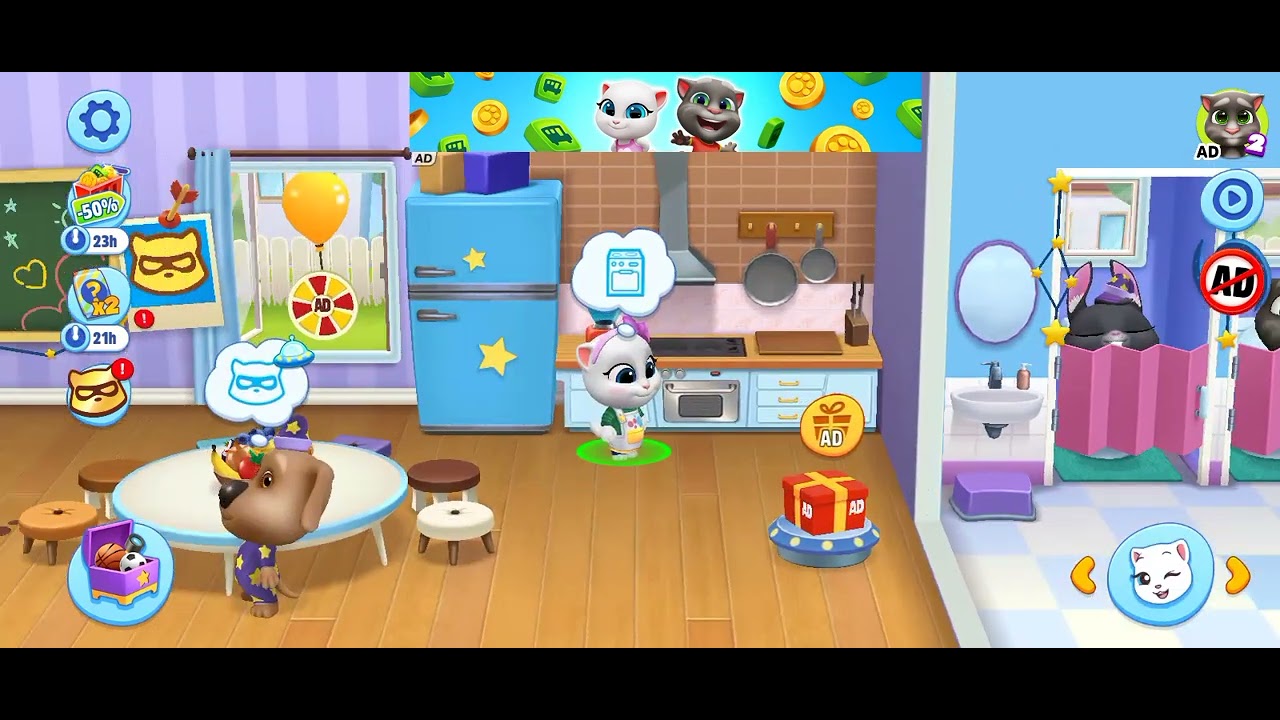 fun house! My talking Tom friend's iOS android - YouTube