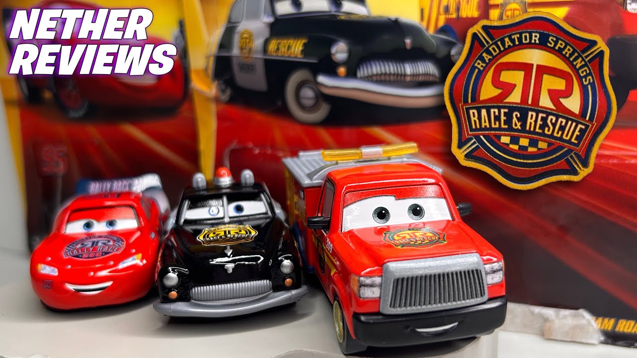 Disney Cars Race and Rescue Diecast 2-Packs! Sheriff, Rally Race ...