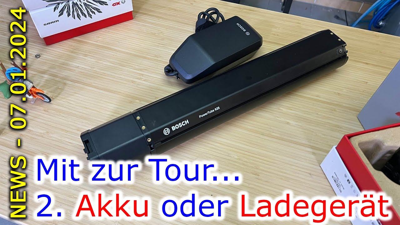 NEWS - Mit 2. Akku oder Ladegerät zur eBike-Tour - YouTube