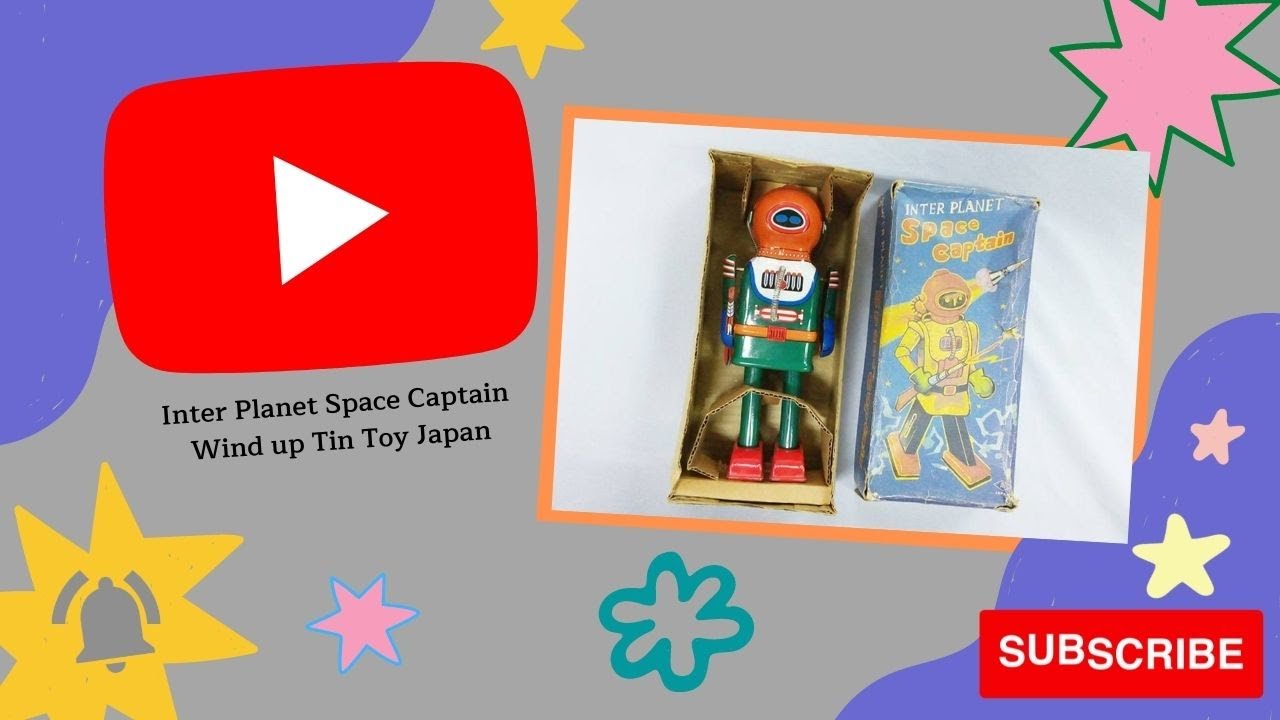 Inter Planet Space Captain Wind up Tin Toy Japan - YouTube