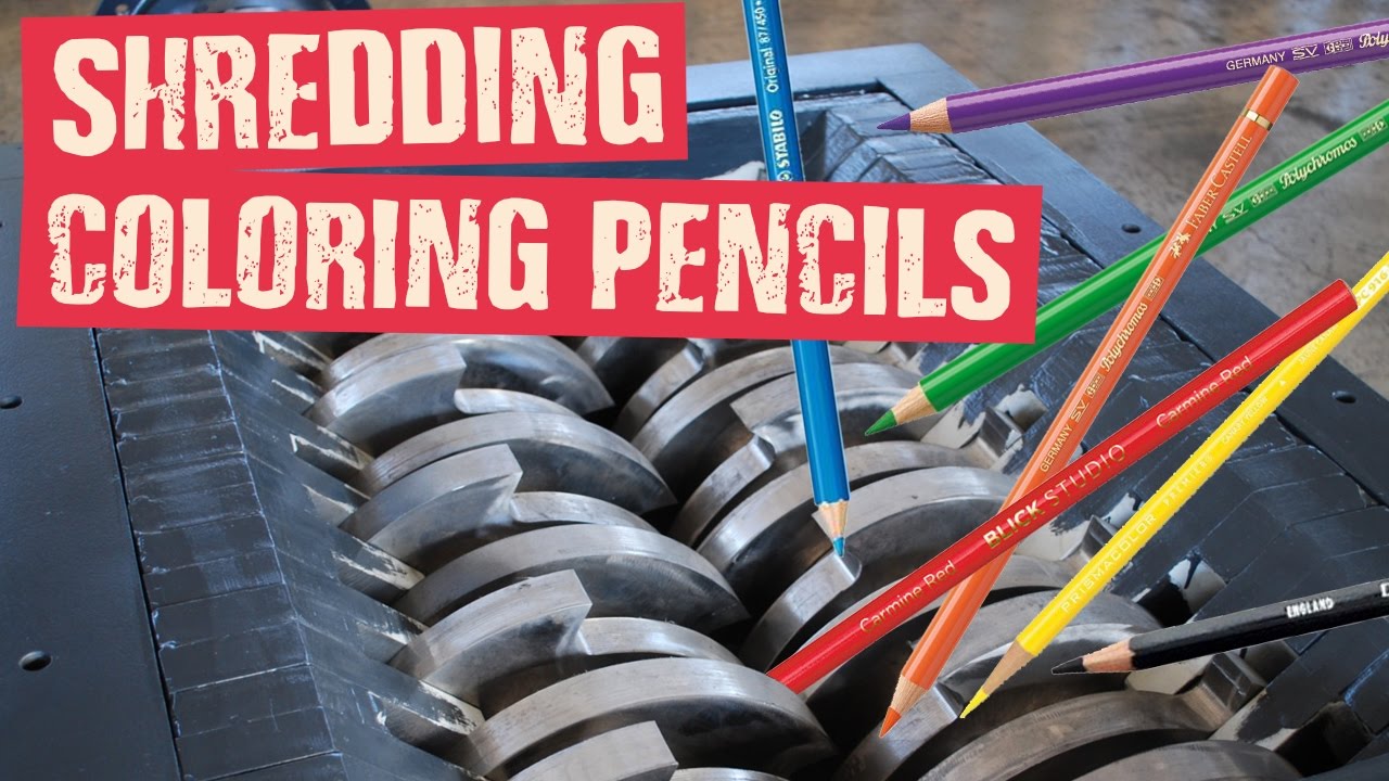 Shredding Coloring Pencils - Shredding Stuff - YouTube