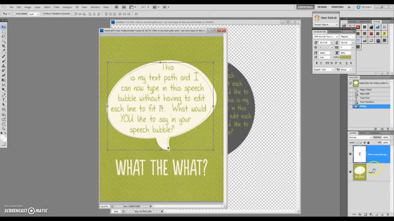 Creating custom type paths in Photoshop - YouTube