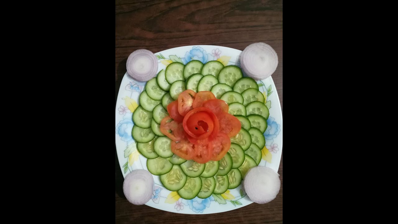 how to decorate salad plate with sequence... - YouTube