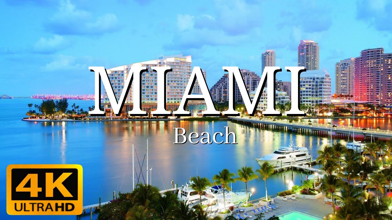 Miami Beach 4K Ultra hd Video With Relaxing Music - Beautiful Piano ...