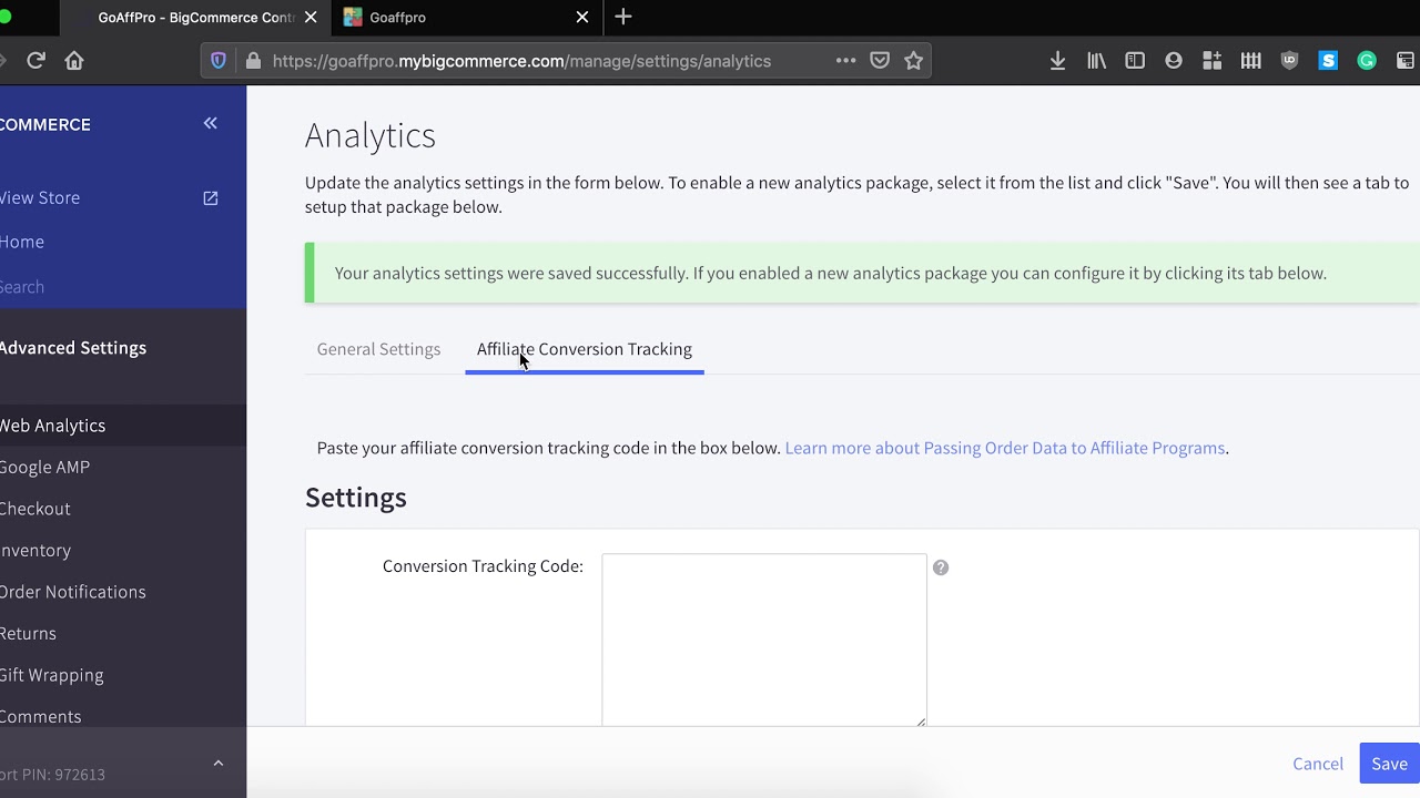 Bigcommerce Manually Add Tracking Code YouTube Bigcommerce Manually Add Tracking Code YouTube