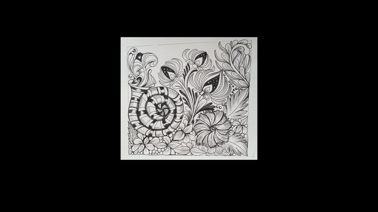 Zentangle -a method of meditative and relaxing Pattern// Tangle pattern ...