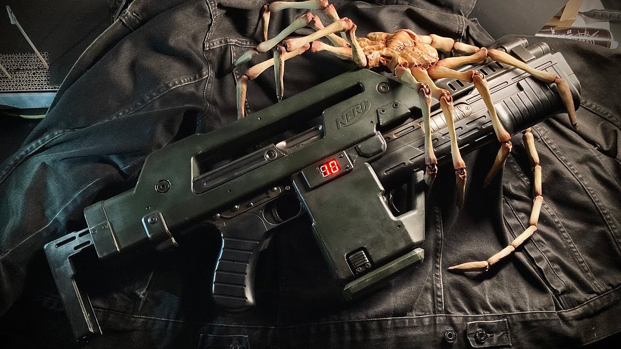 Alien 2 M41A Pulse rifle!Nerf gun repaint. - YouTube