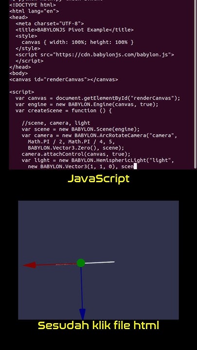 Babylonjs script: Animasi putaran menggunakan pivot #babylonjs - YouTube