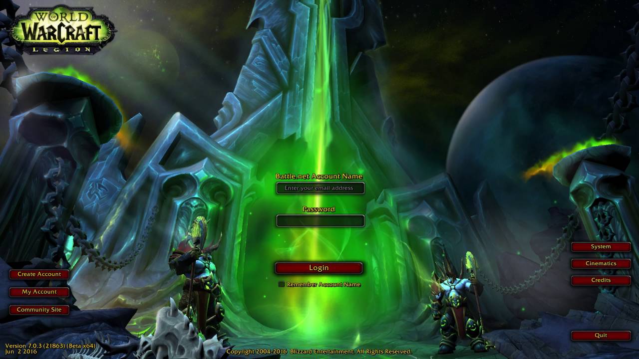WoW Legion Login Screen + Music - YouTube