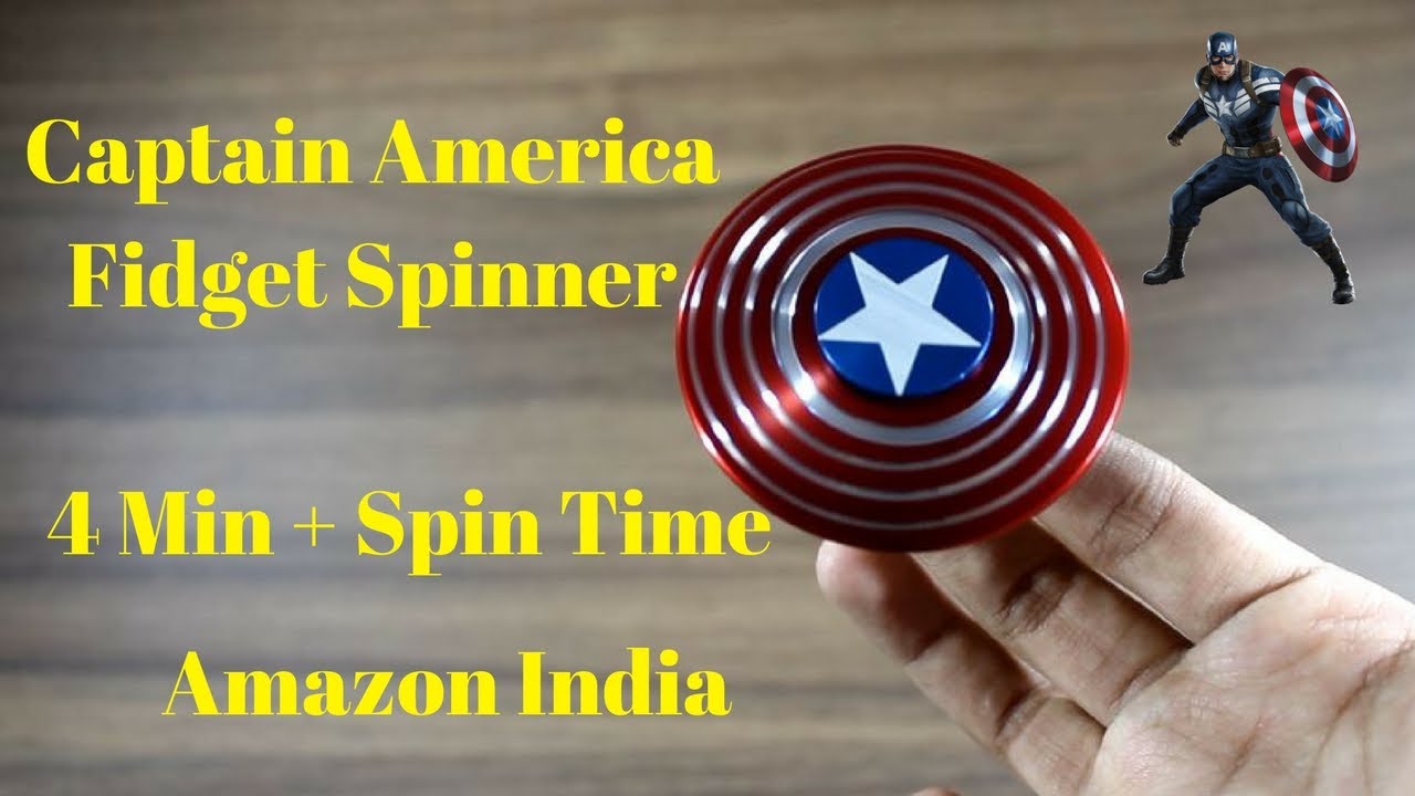 Captain America Fidget Spinner in India | 4 mins+ Spin Time | Giveaway ...