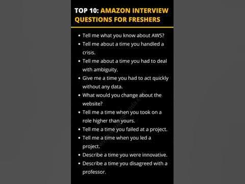 amazon interview questions for freshers, amazon interview tips, amazon interview preparation # ...