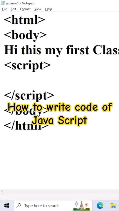 How to write code of Java Script#javascipt #javascripttutorial #javascriptforbeginners #olevel ...