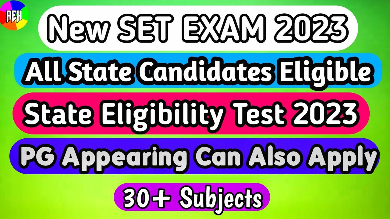 Assistant Professor Without NET | SET Exam Notification 2023 ...