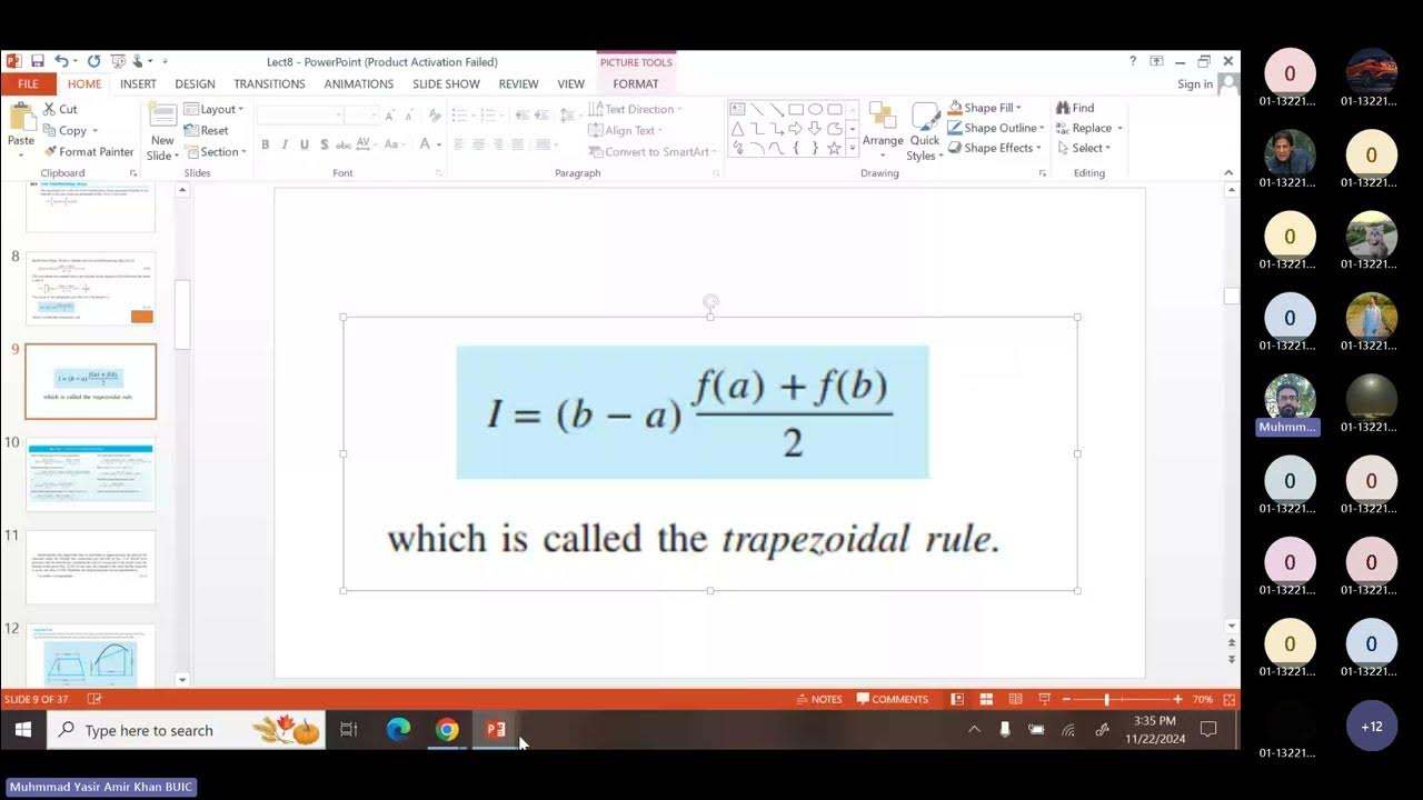 Numerical Analysis Class on 22 Nov 2024 - YouTube