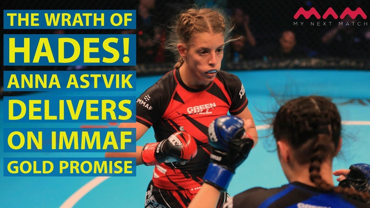 Anna Astvik delivers on promise to win IMMAF gold medal - YouTube