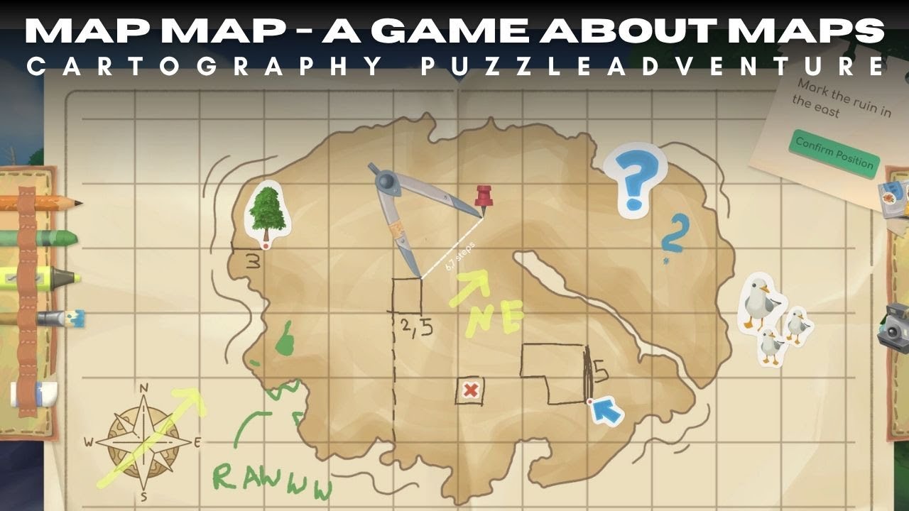 🗺️ Map Map - A Game About Maps PC Gameplay "Cartography Puzzle ...