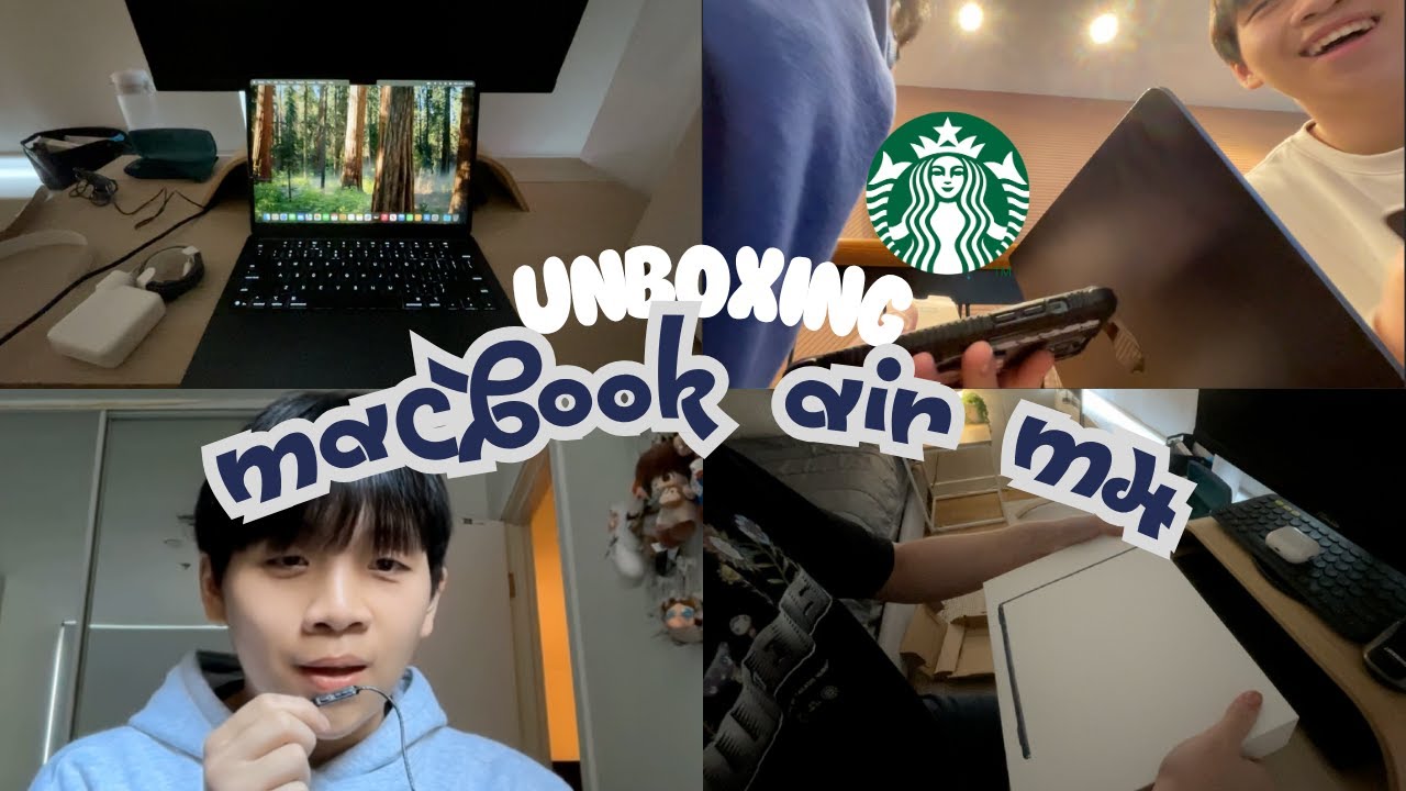 unboxing MacBook Air M4 & being a poser at Starbucks - YouTube