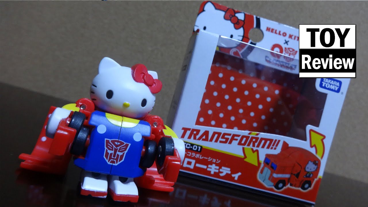 헬로키티 X 트랜스포머 변신 장난감 Hello Kitty X Transformer Transforming toy by kids ...