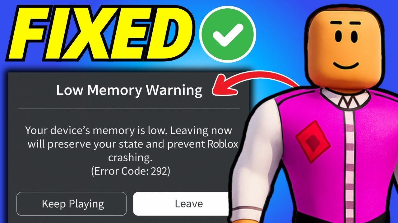 Fix Roblox Low Memory Warning on iPhone & iPad - YouTube