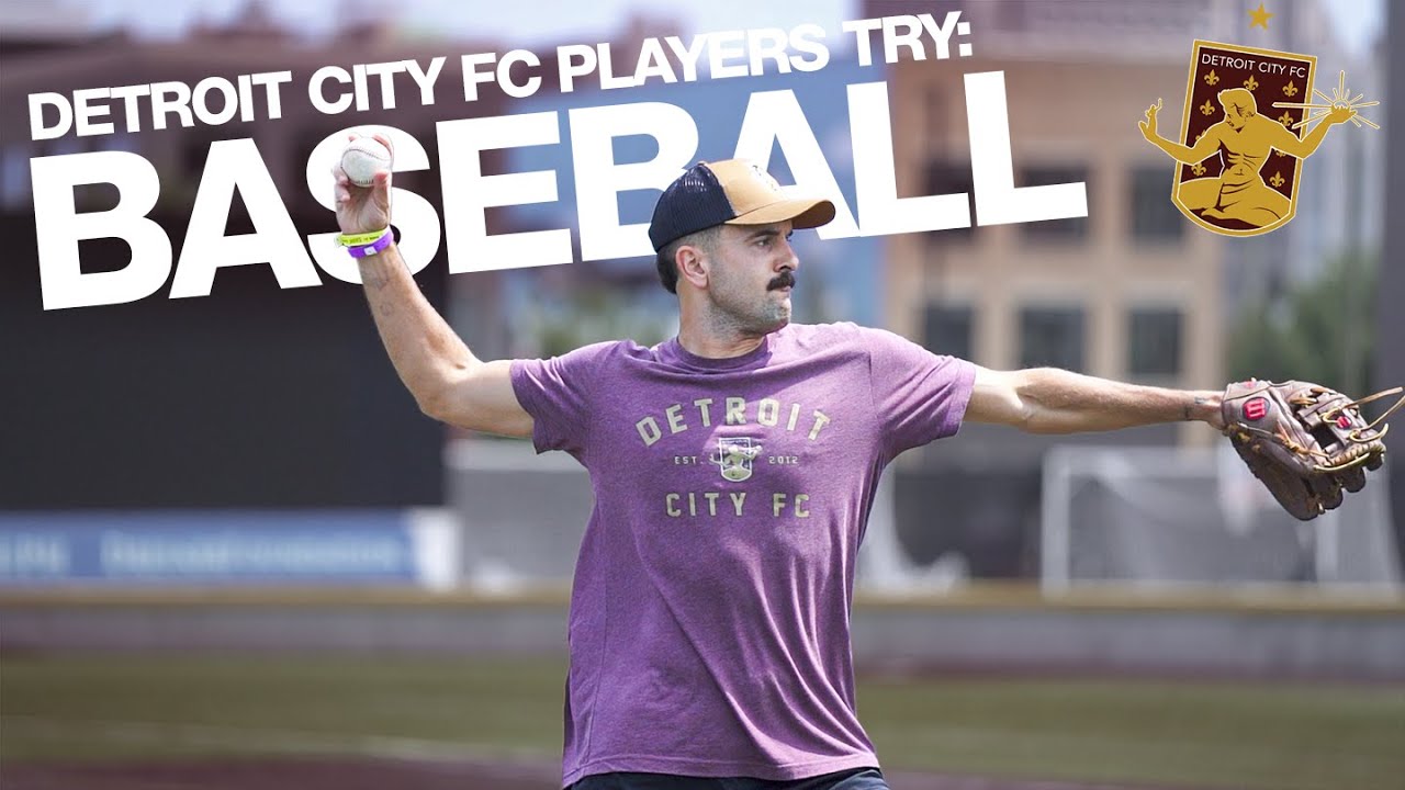 Detroit City FC Players Try Baseball! - YouTube