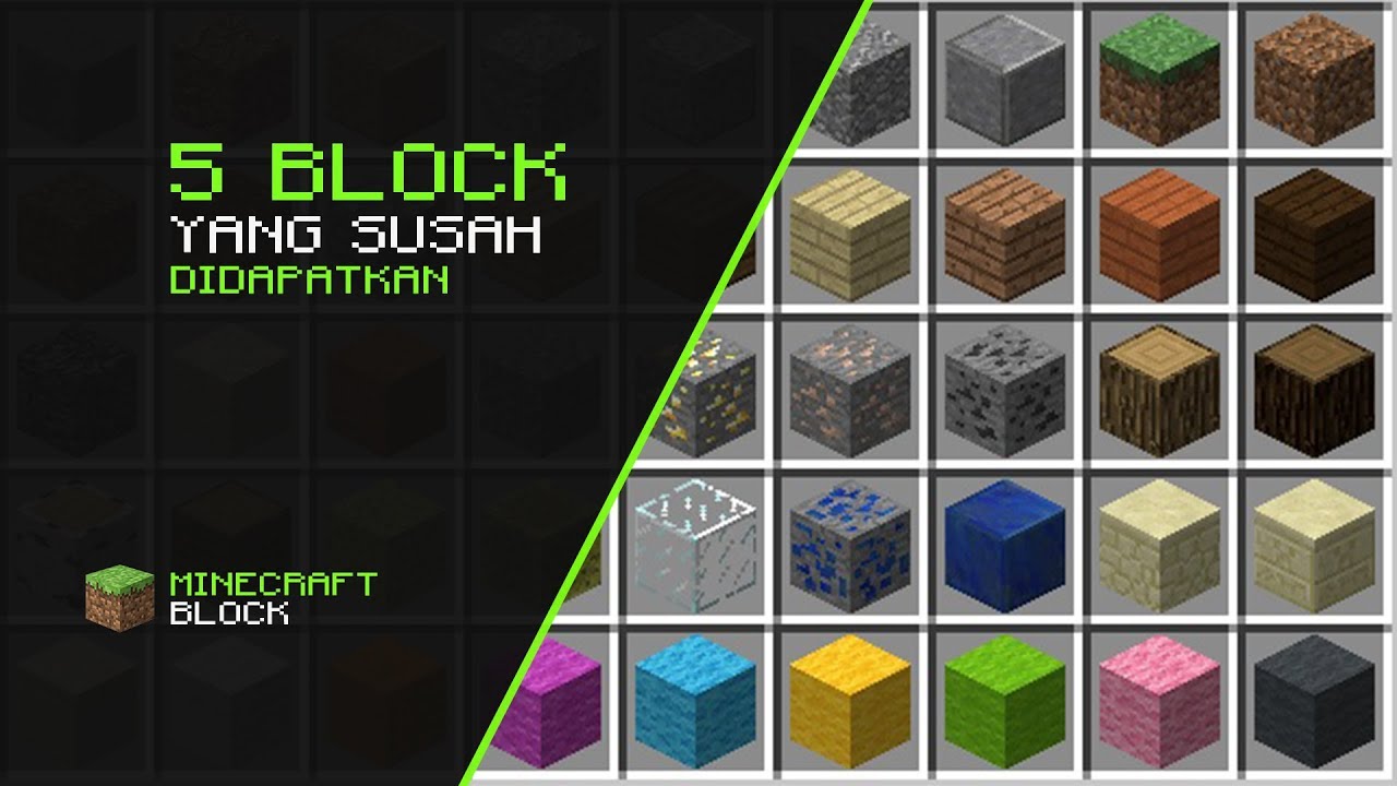5 Block Yang Susah Didapatkan - Minecraft Block - YouTube
