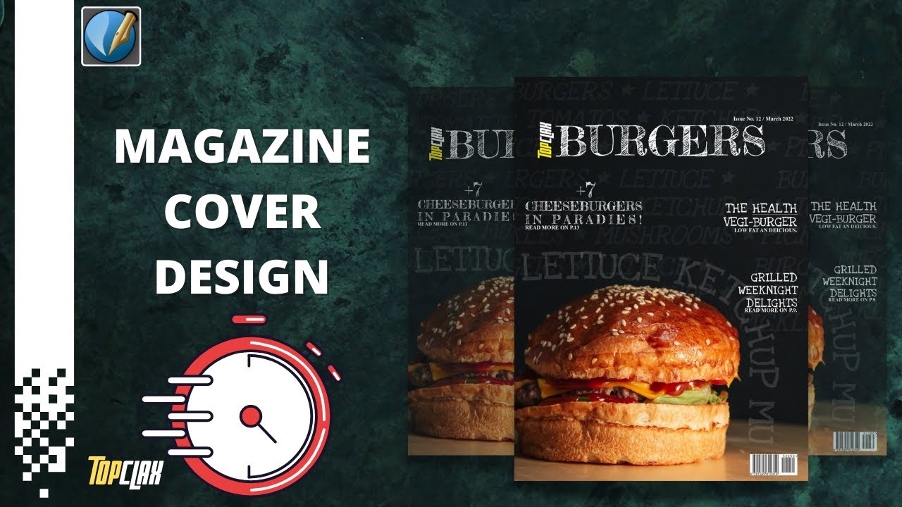 Burgers Magazine Cover and Spread | Speed Art (Scribus) - YouTube