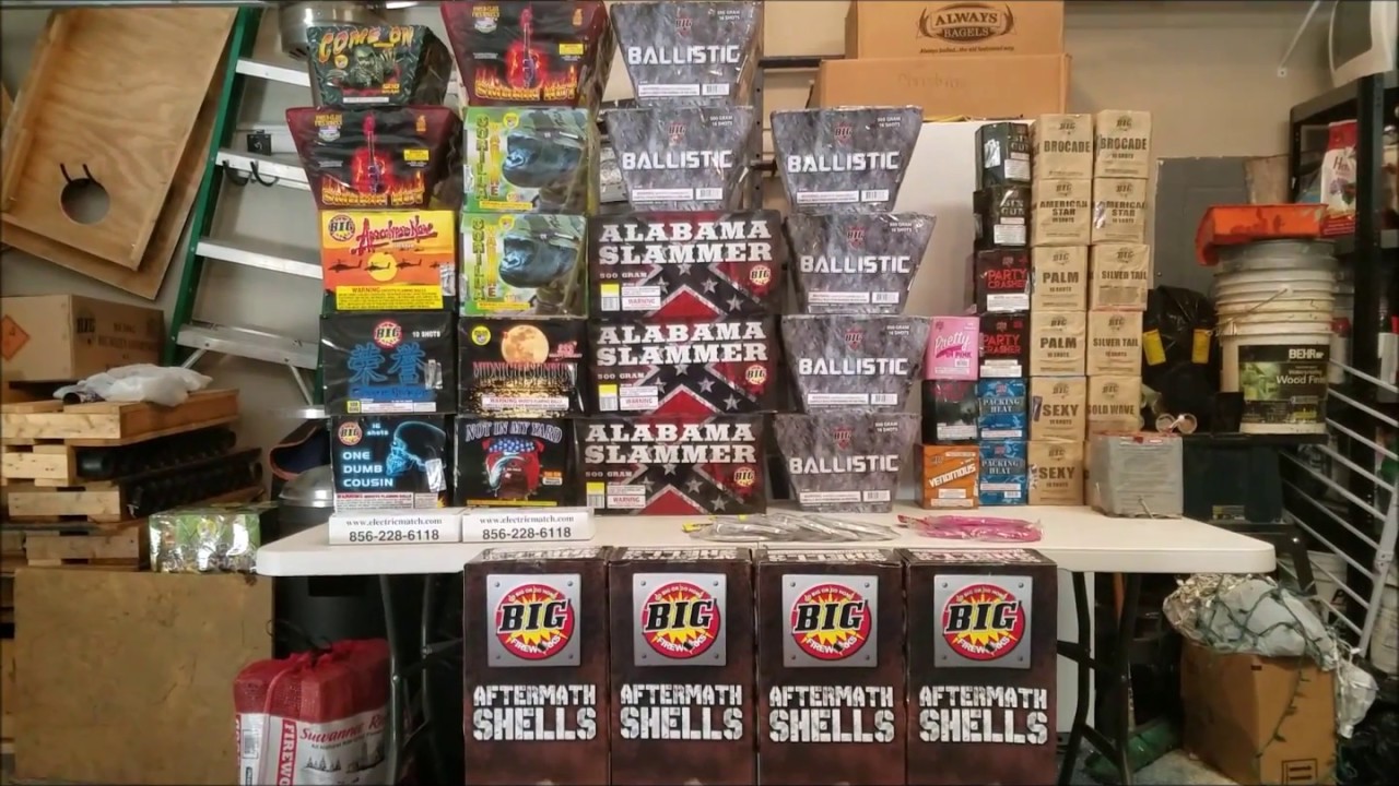2017 Massive Firework Stash Part 2 - YouTube